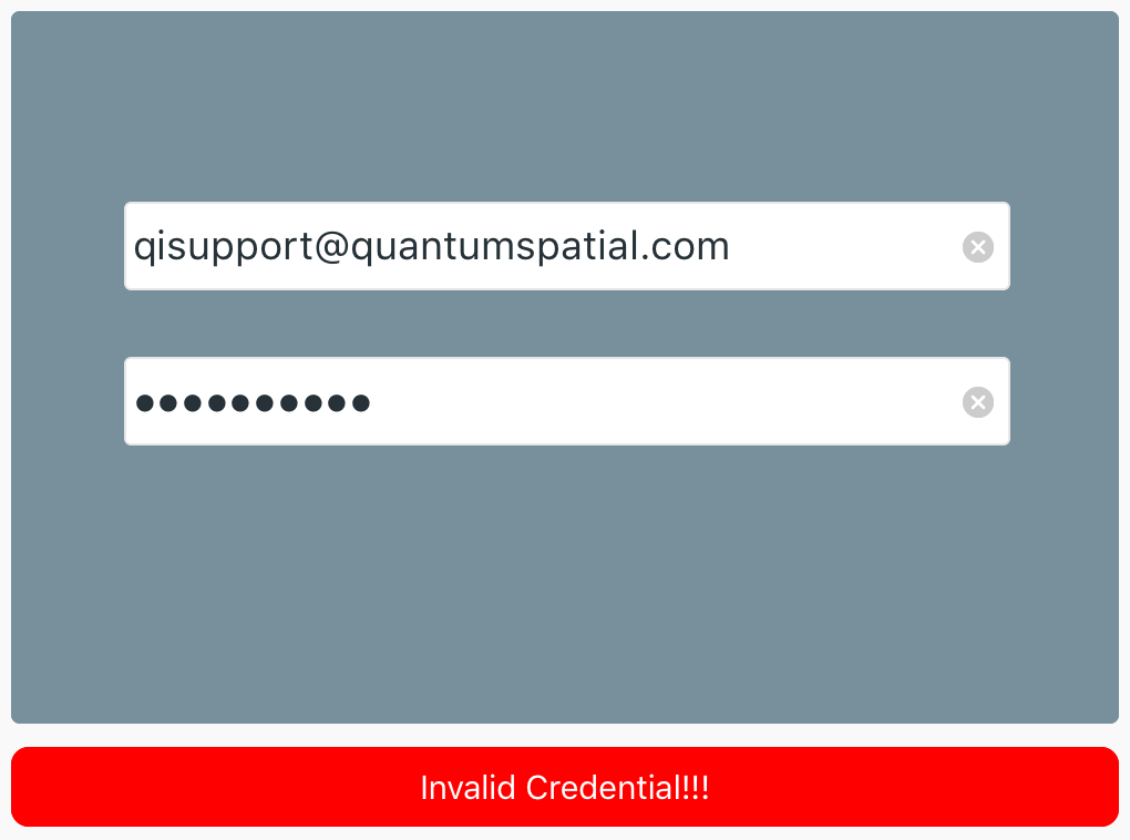 Invalid Credentials Error on inSITE Mobile FM – Quantum inSITE v4.0
